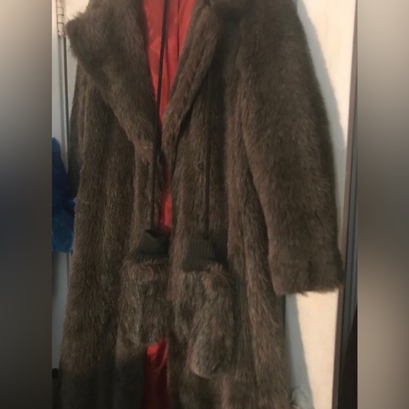 Jackets & Coats | Vintage Faux Fur Coat With Matching Mittens | Poshmark